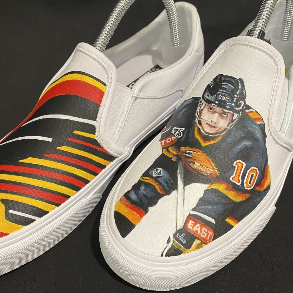 Pavel Bure Custom Painted Shoes | Dave Benning Customs